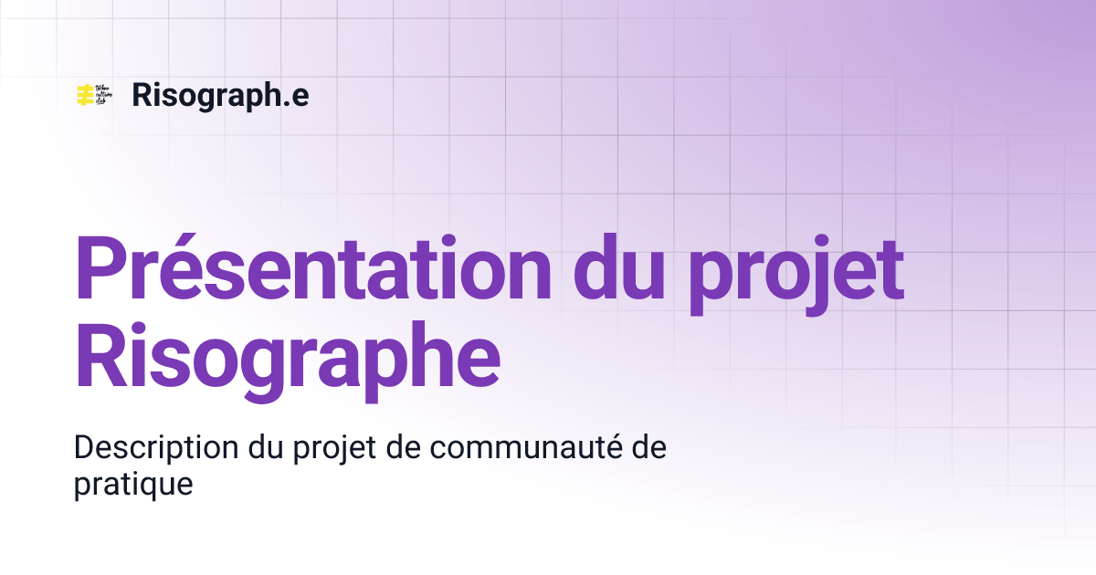 Présentation du projet Risographe | Risograph.e